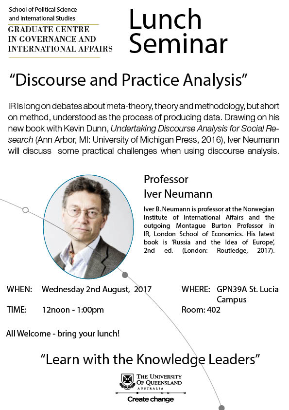 Seminars - School of Political Science & International Studies - University of Queensland